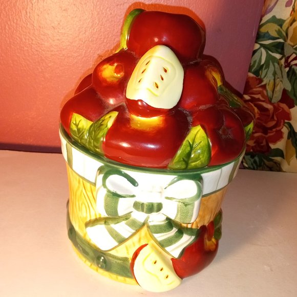 Kitchen | Colorful Apple Ceramic Decor Storage 8 Inch Storage Jar With ...